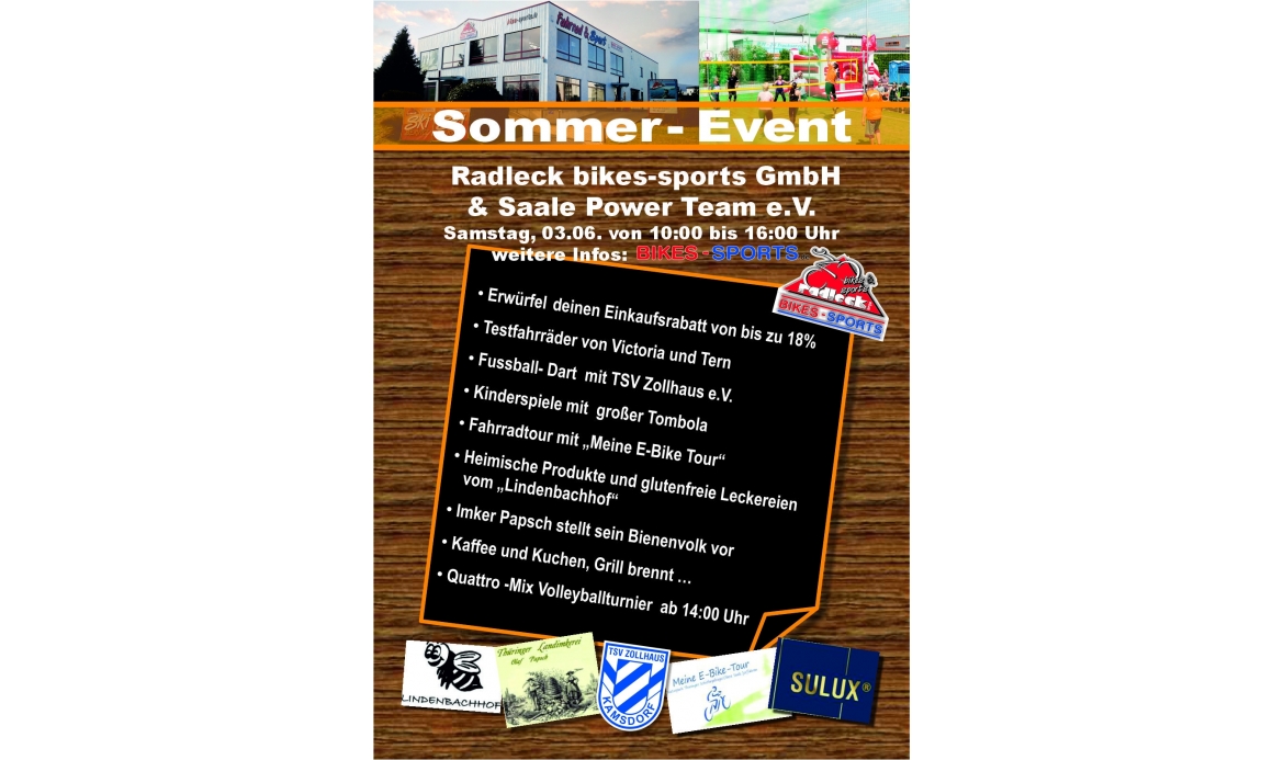 Rückblick auf das Sommer- Event, Radleck & Saale Power Team e.V ...